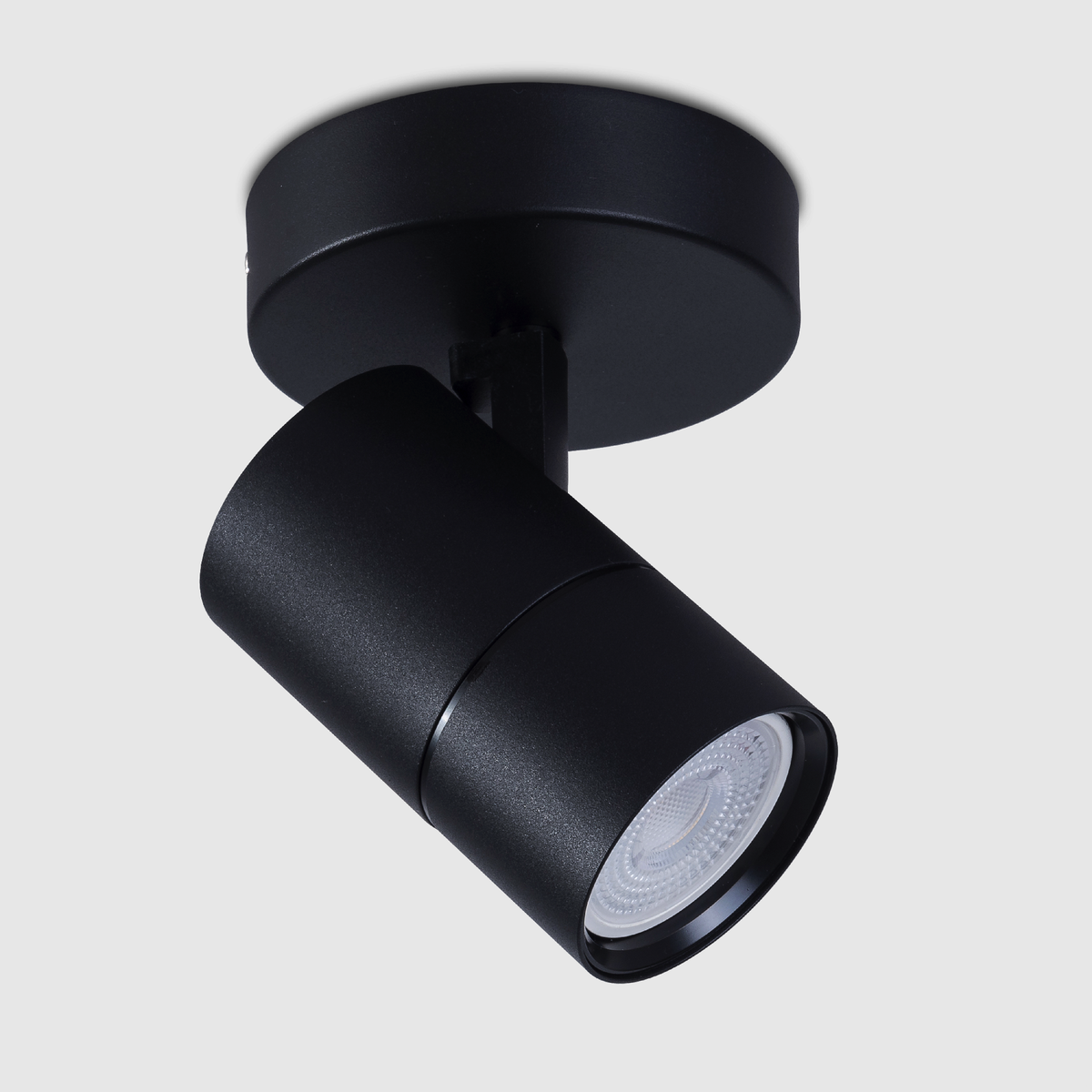 1 Light GU10 Round Spotlight Black – Harper Living