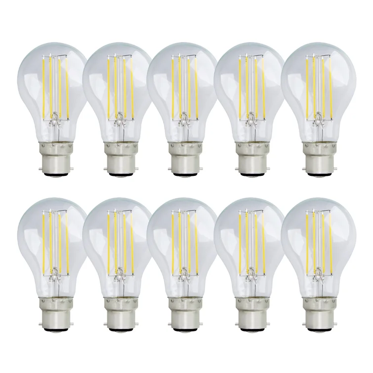 Pack of 10 8W B22 A60 Dimmable LED Light Bulb – Harper Living