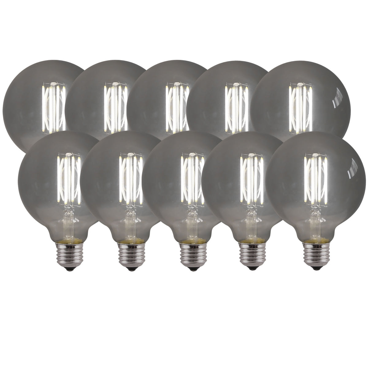 Harper Living G125/E27 8W Smoked Glass Cool White Dimmable LED Bulb, P